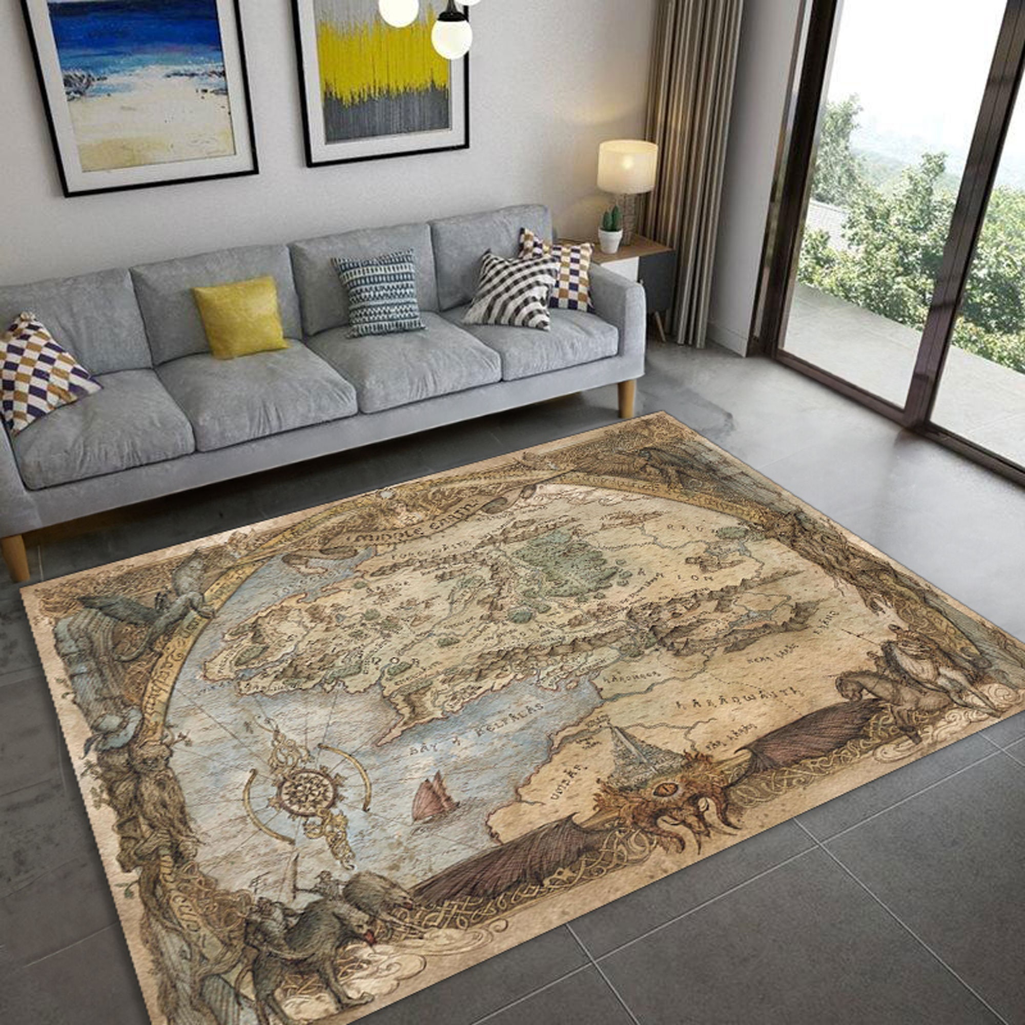 Lord of the Rings, Map Rugs, Fantastic Rug, Popular Rug, Magic Rug ...
