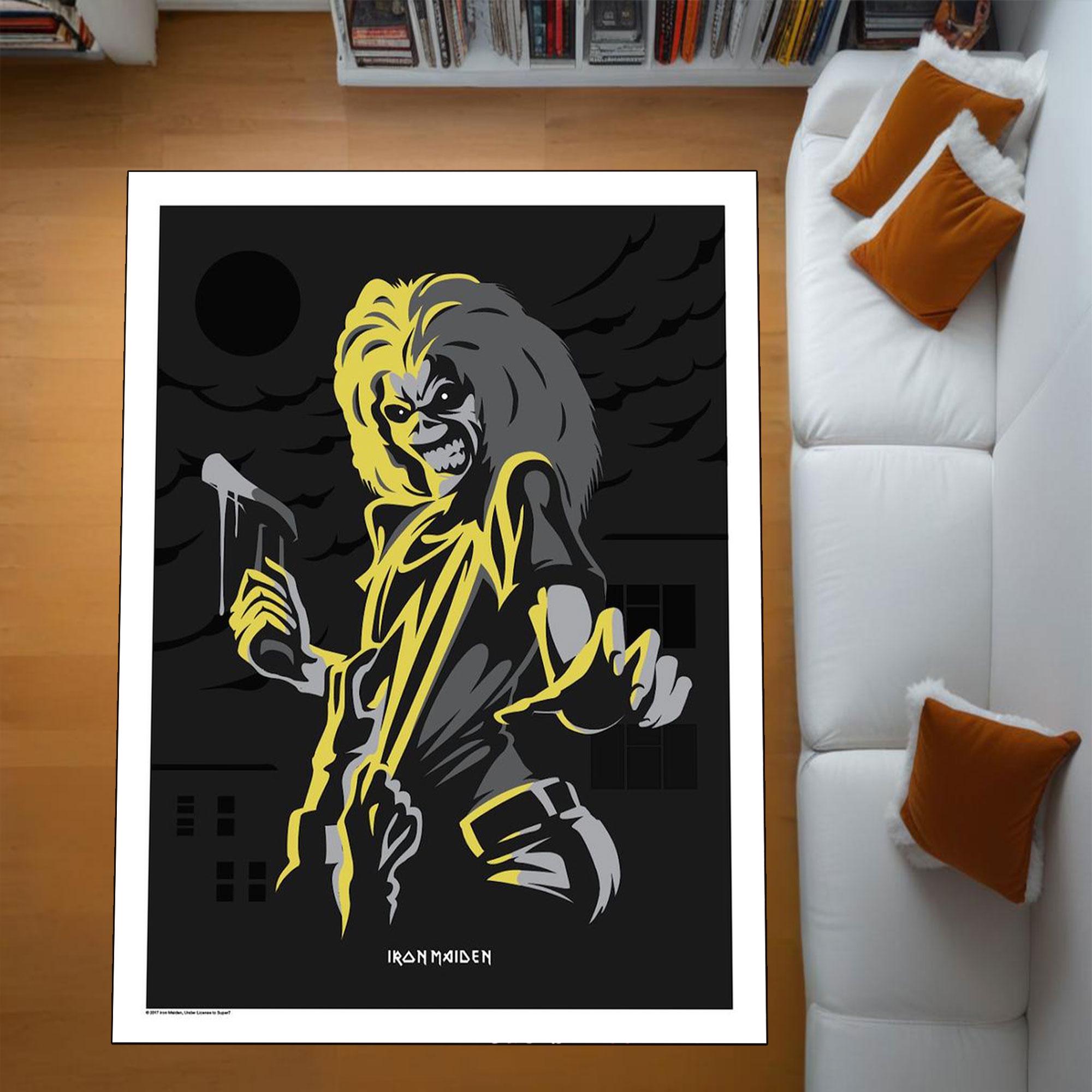 Iron Maiden Fan, İron Maiden Rug, Iron Maiden Gift, Iron Maiden Room ...