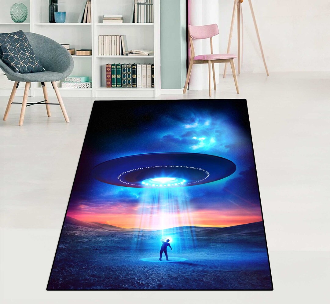 Ufo Rug, Aliens Rug, Universe Rug, Planet Rug, Space Rug, Living Room ...