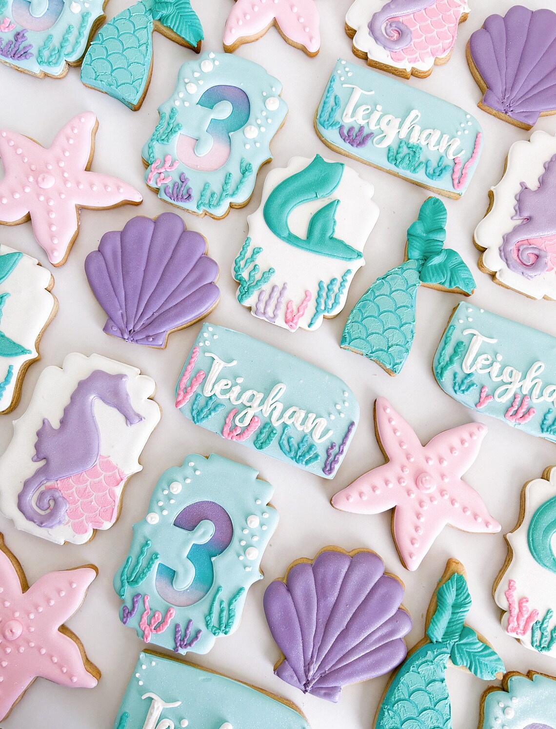 Mermaid Royal Icing Cookies 1 Dozen - Etsy