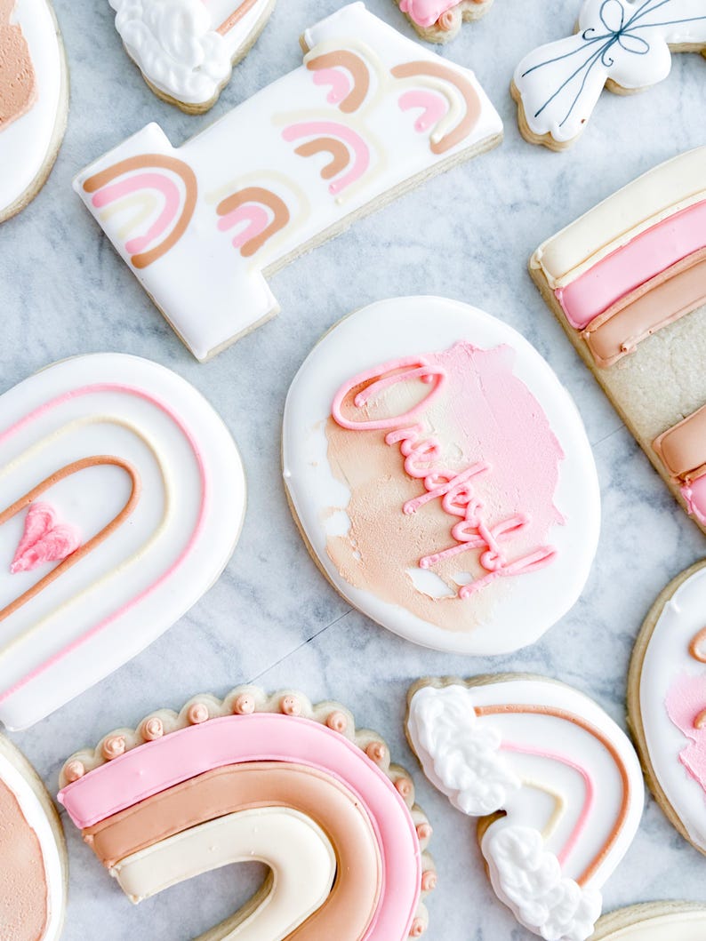 Onederful / Boho Rainbow Royal Icing Cookies - Etsy