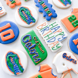 Football Themed Any Team Royal Icing Cookies 1 Dozen - Etsy
