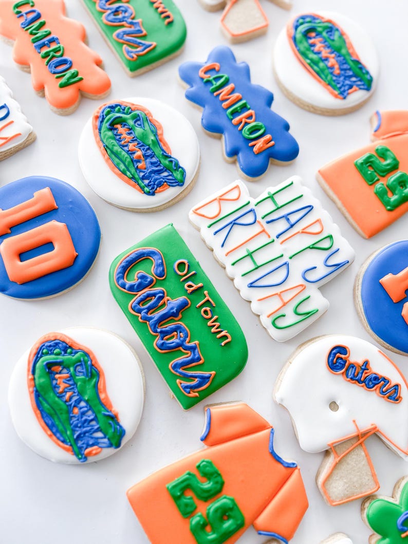 Football Themed Any Team Royal Icing Cookies 1 Dozen - Etsy