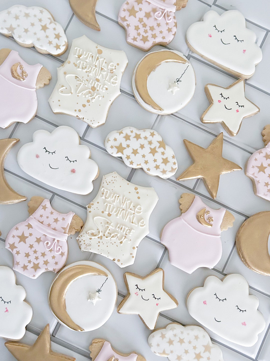 Twinkle Twinkle Litte Star Royal Icing Cookies 1 Dozen - Etsy