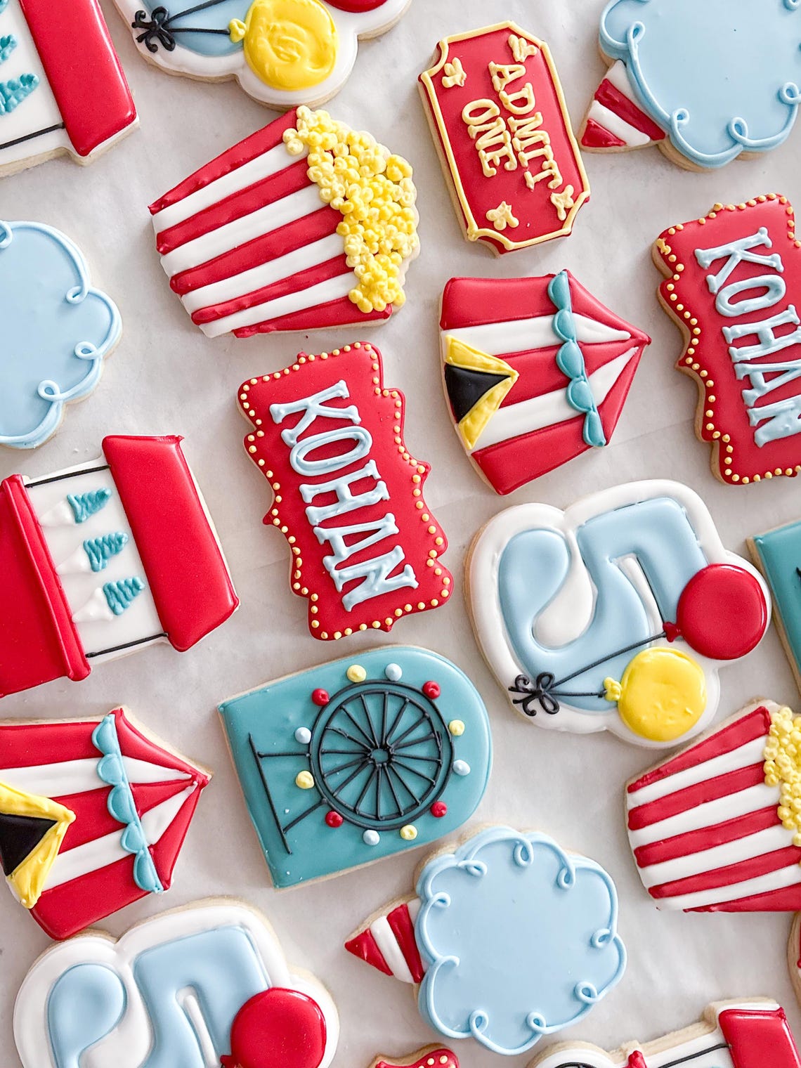 Circus / Carnival Royal Icing Cookies (18 Cookies) - Etsy