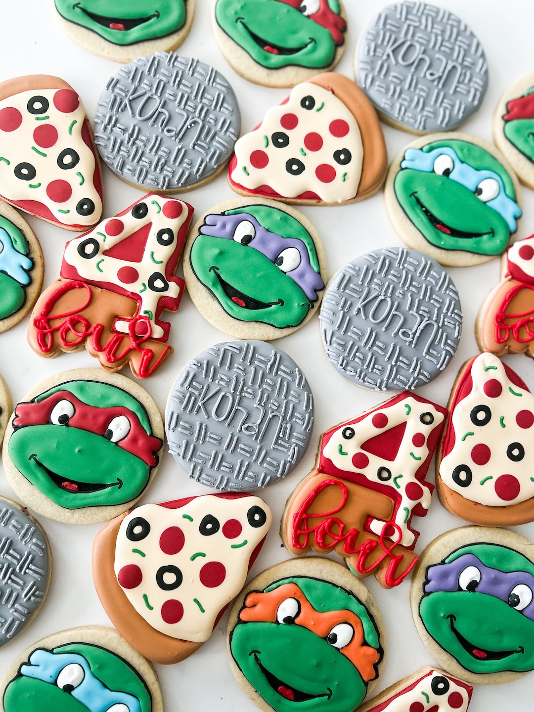 Ninja Turtle Royal Icing Cookies 1 Dozen - Etsy
