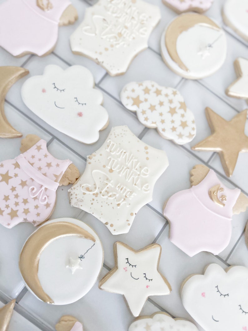 Twinkle Twinkle Litte Star Royal Icing Cookies 1 Dozen - Etsy