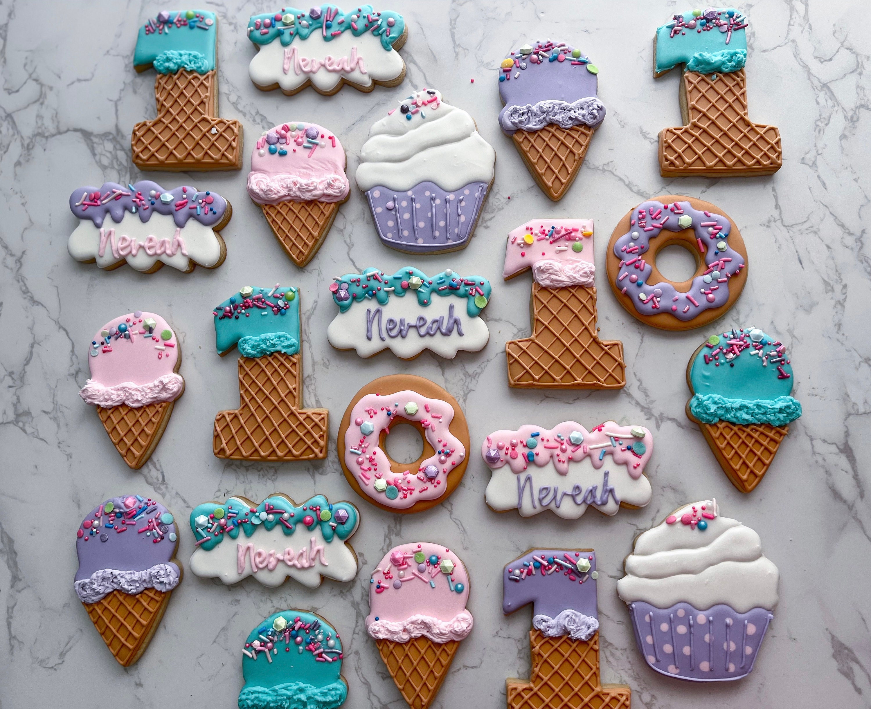 Sweet One Royal Icing Cookies 1 Dozen - Etsy