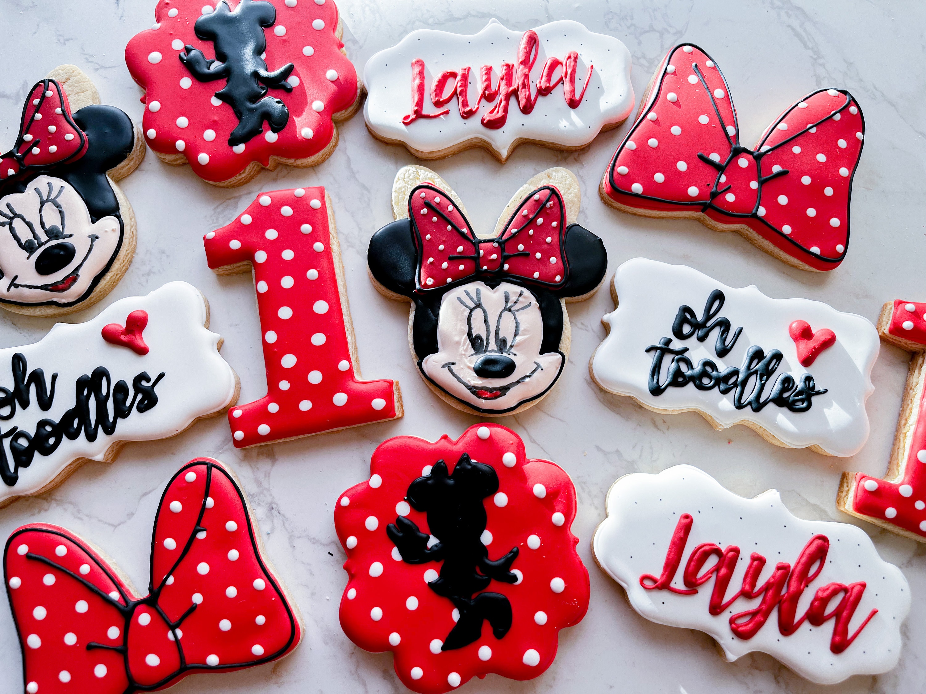 Minnie Inspired Royal Icing Cookies 1 Dozen - Etsy