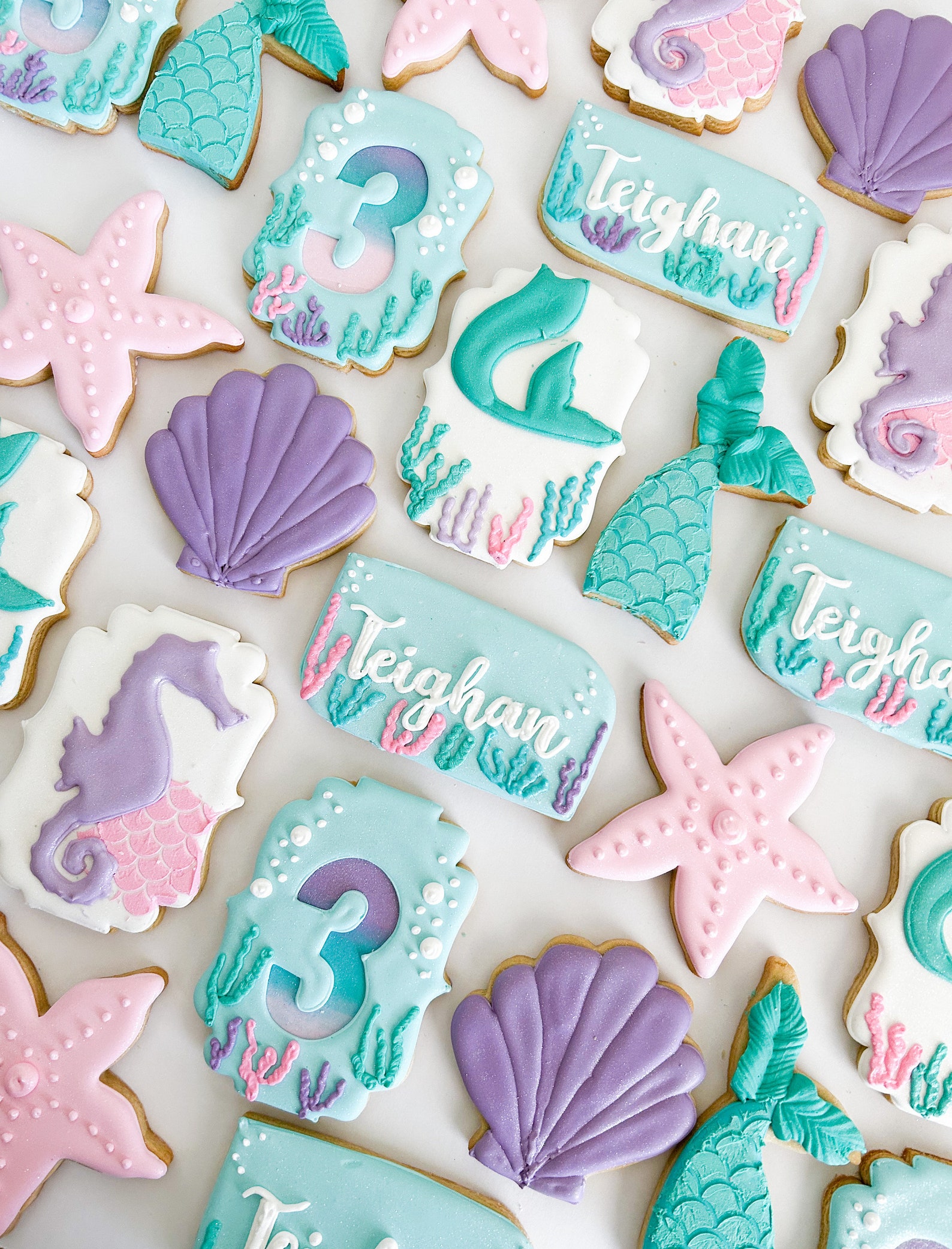 Mermaid Royal Icing Cookies 1 Dozen - Etsy