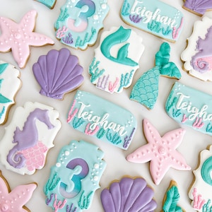 Mermaid Royal Icing Cookies 1 Dozen - Etsy