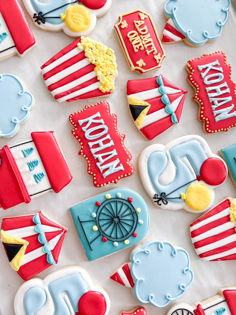 Circus / Carnival Royal Icing Cookies (18 Cookies) - Etsy