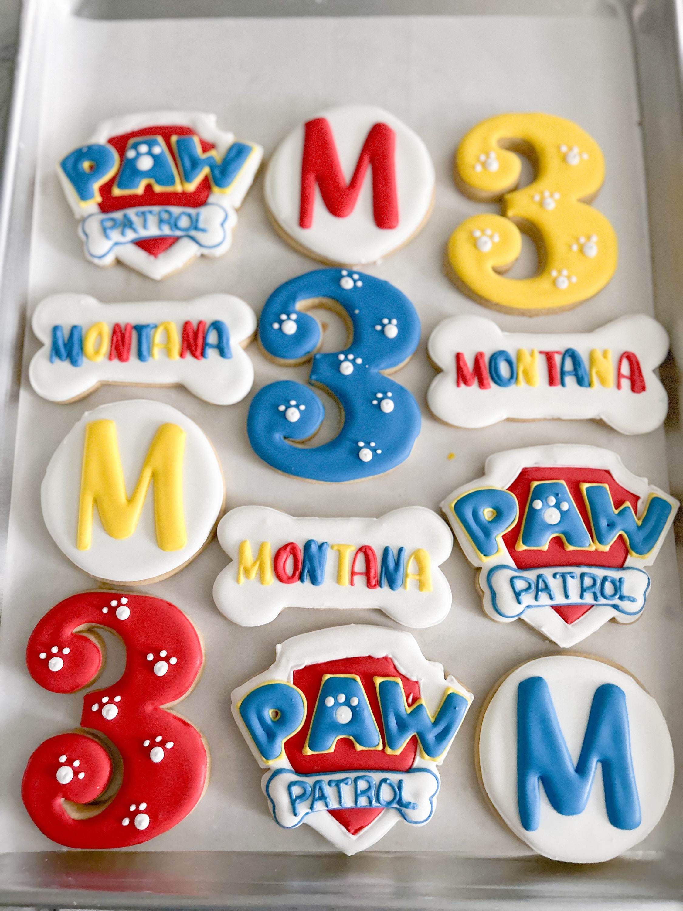 Paw Patrol Royal Icing Cookies 1 Dozen - Etsy
