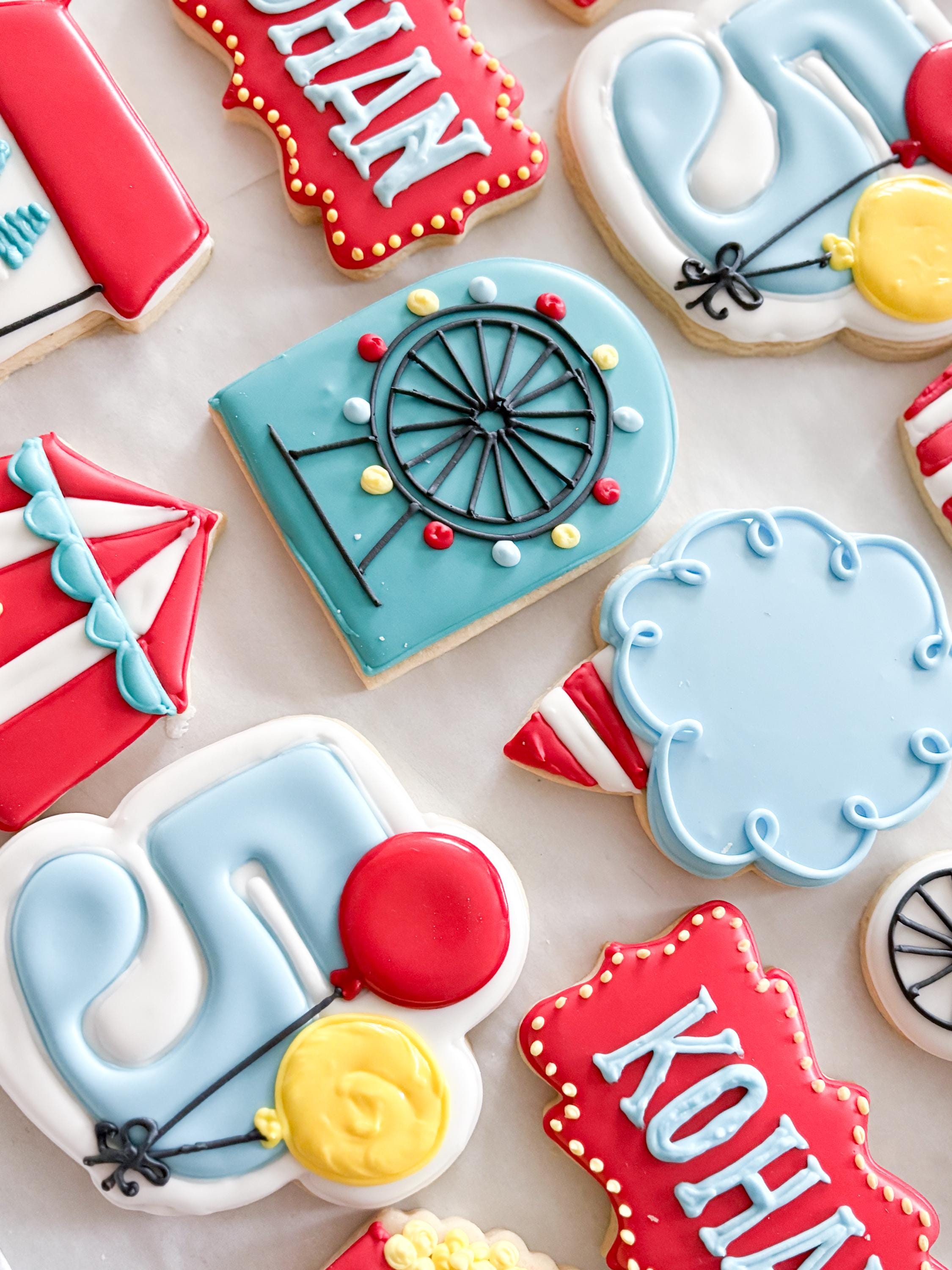 Circus / Carnival Royal Icing Cookies (18 Cookies) - Etsy