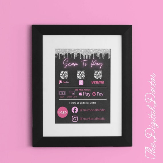 Scan to Pay QR Code Sign Scan to Pay Template Scan to Pay | Etsy