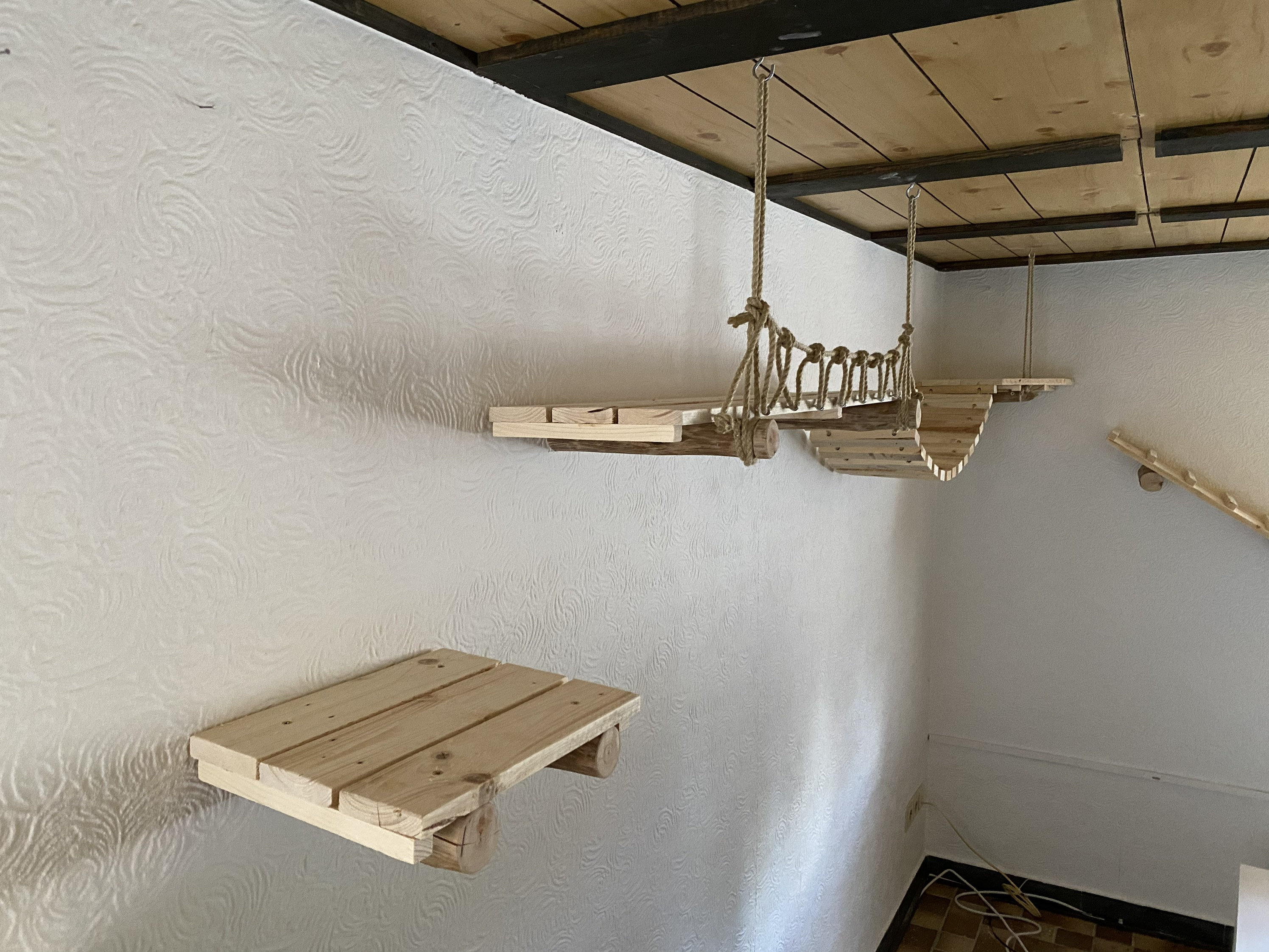 Cat Catwalk Climbing Wall Suspension Bridge Custom Made Etsy