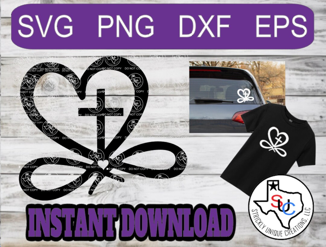 Infinity Heart Cross SVG PNG DXF, Eps - Cuttable, Laser Cut File, Cnc ...