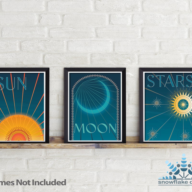 Sun and Moon Poster - Etsy