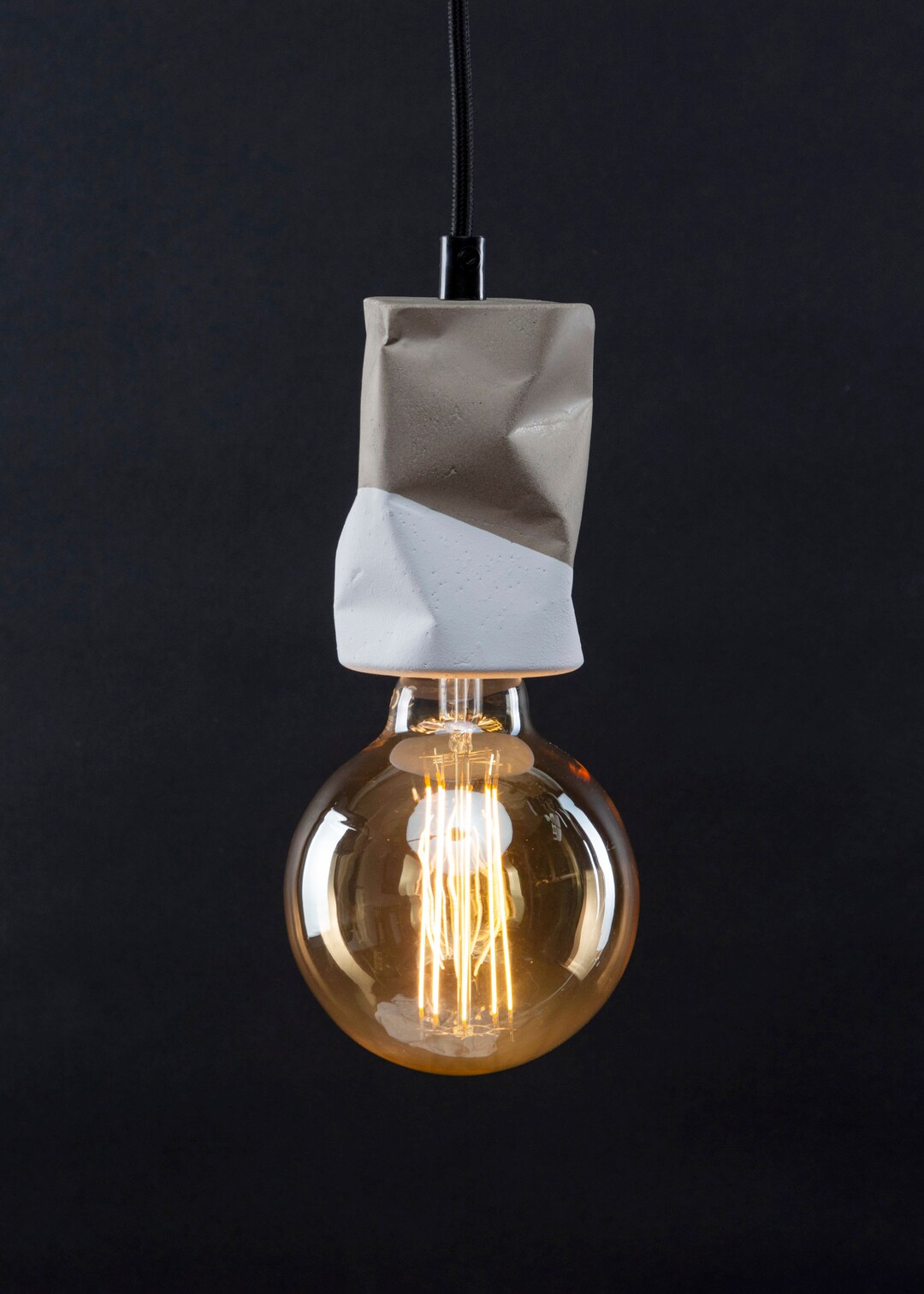 Concrete Pendant Lamp, Modern Industrial Light, Cement Lamp ...