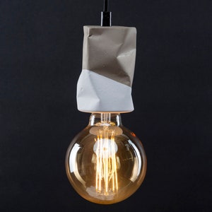 Concrete Pendant Lamp, Modern Industrial Light, Cement Lamp ...