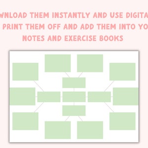 Printable Mind Map Revision Planner Study Note Taking Template GCSE A ...