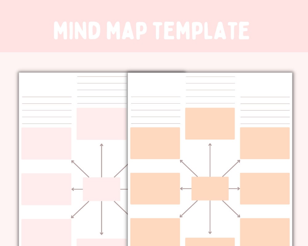 Digital Mind Map Template Printable Mind Map Planner Revision Study ...