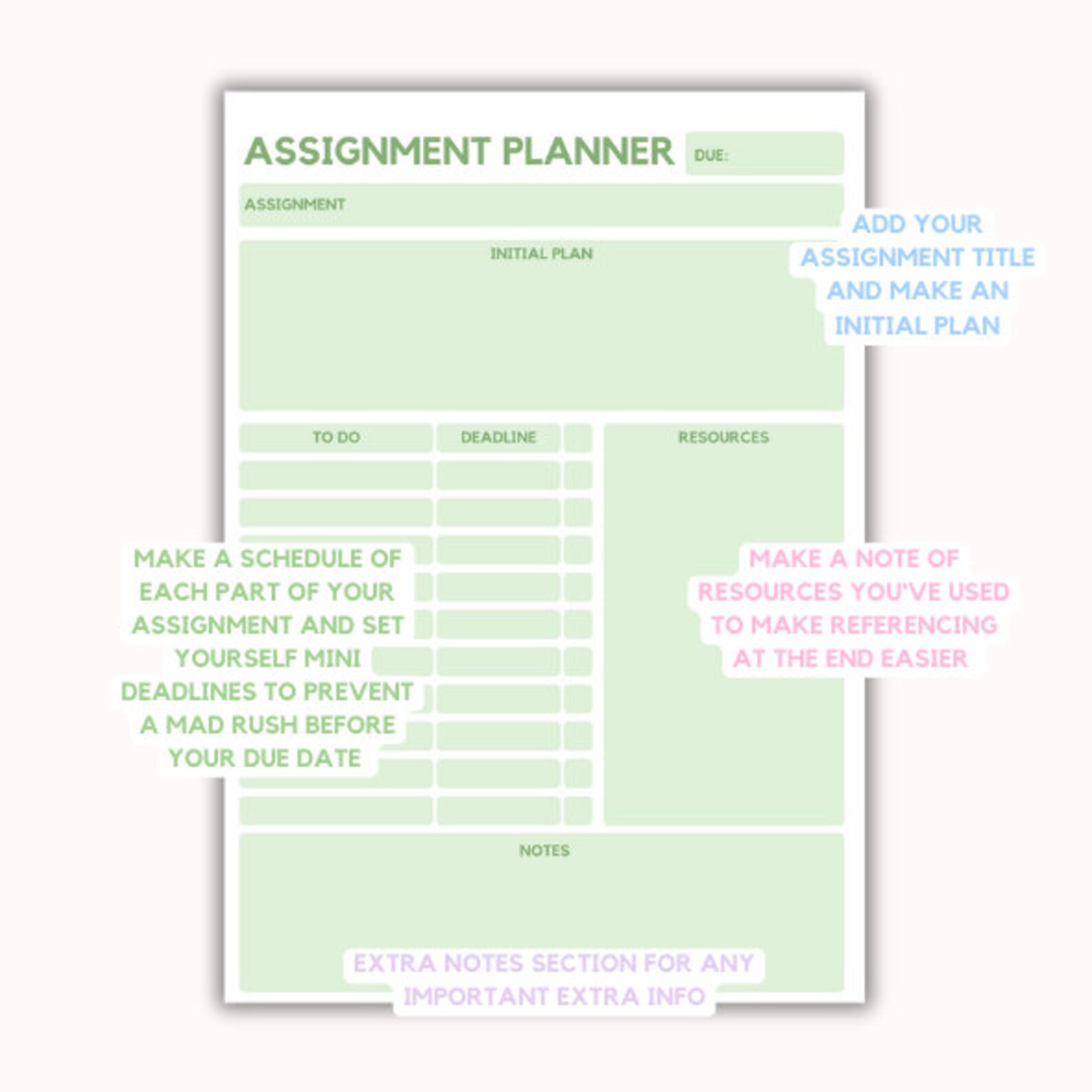 Assignment Progress Tracker, Digital Homework Planner, Digital Study ...