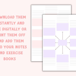 Digital Mind Map Template Printable Mind Map Planner Revision Study ...