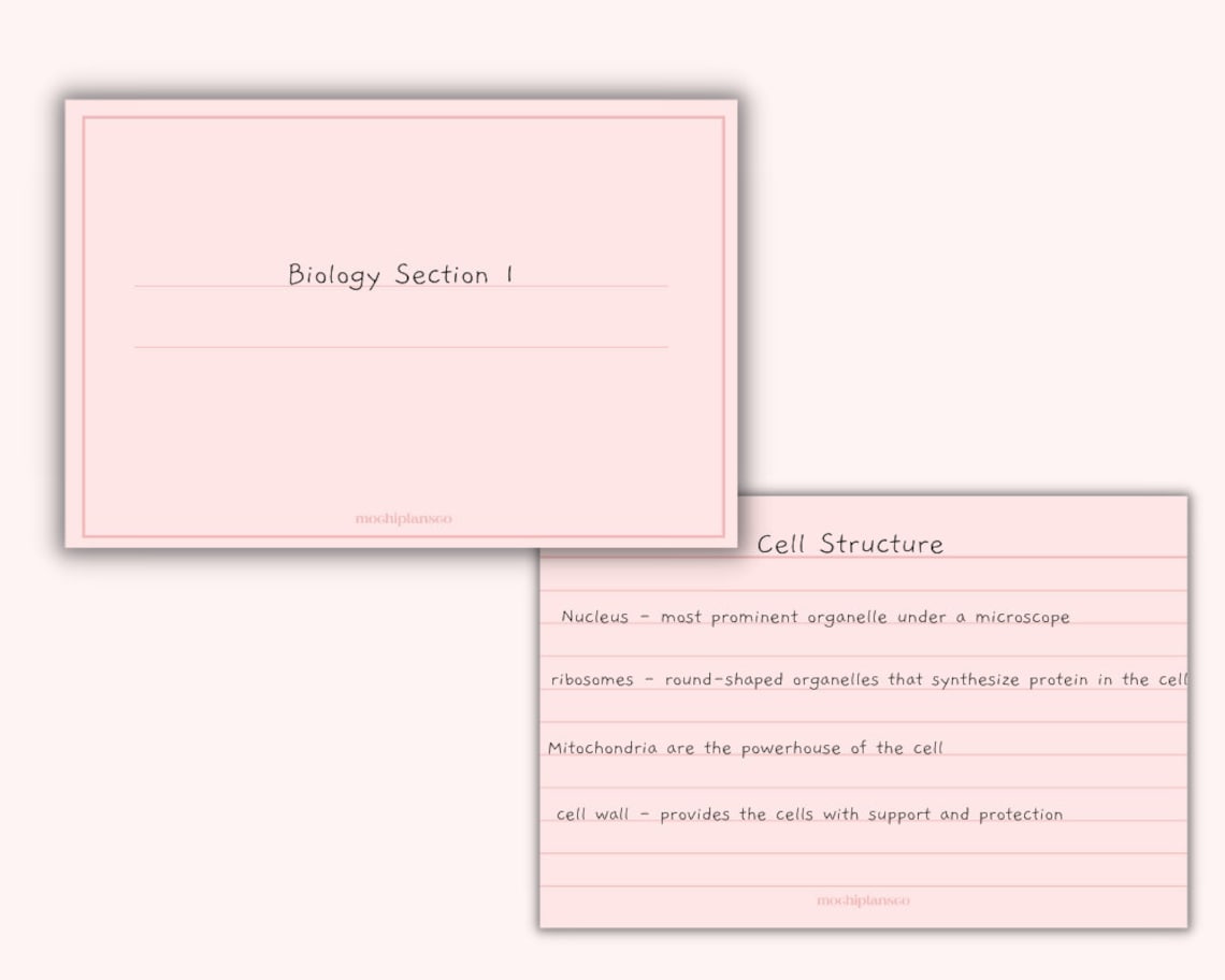 Printable Revision Cards Digital Revision Resources Goodnotes Study ...