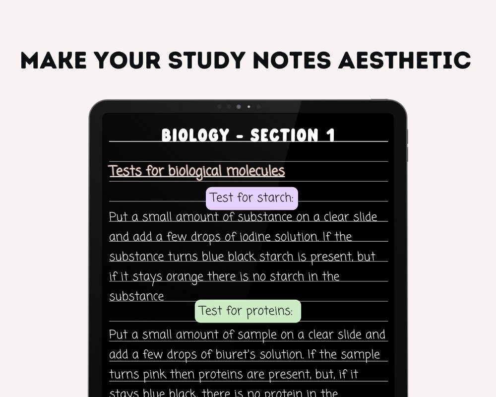 Aesthetic Note Taking Template, Digital Notepaper for Goodnotes ...