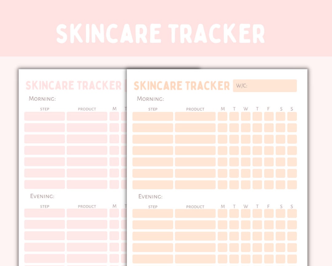 Skincare Routine Tracker Printable Beauty Routine Self Care Planner ...