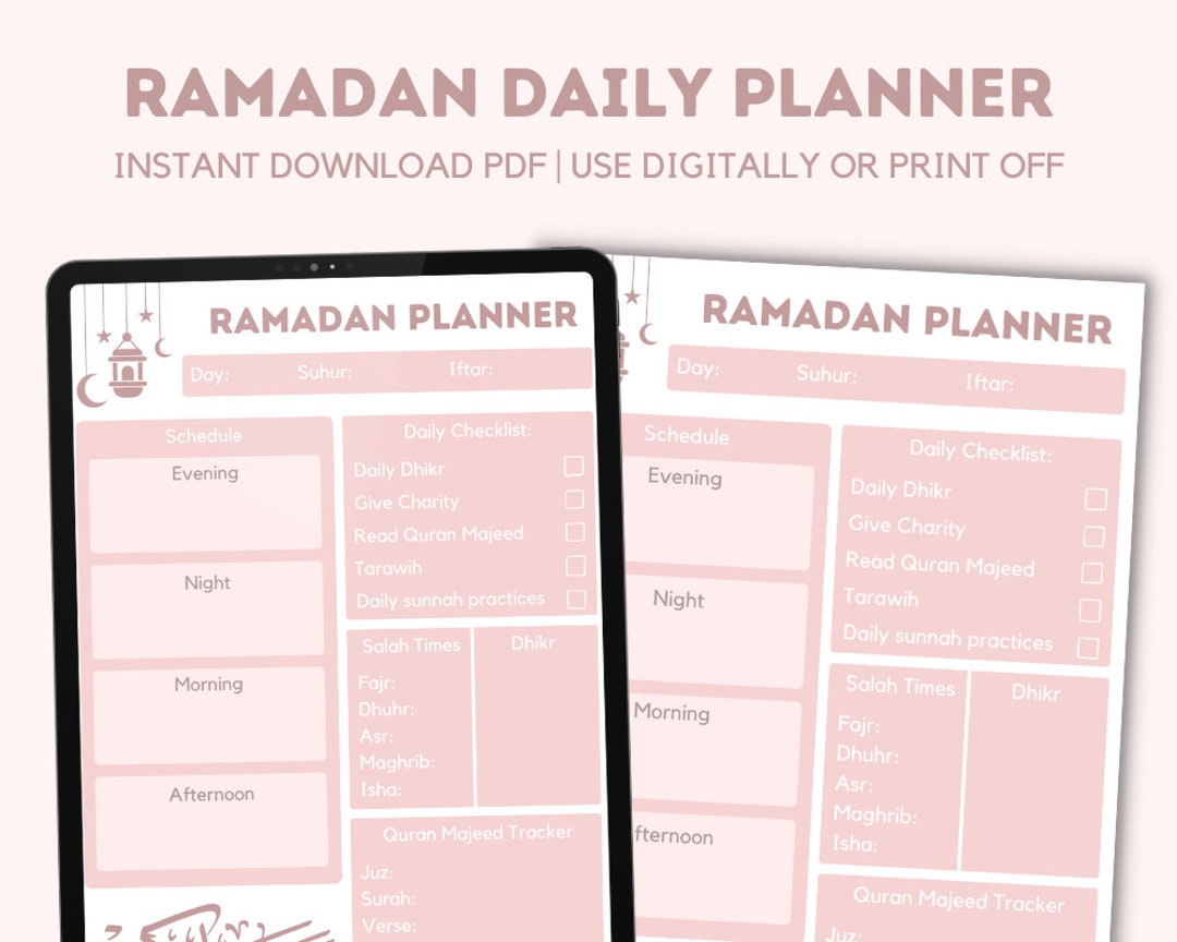 Ramadan Daily Journal Printable Digital Ramadan 2024 Planner Muslim ...