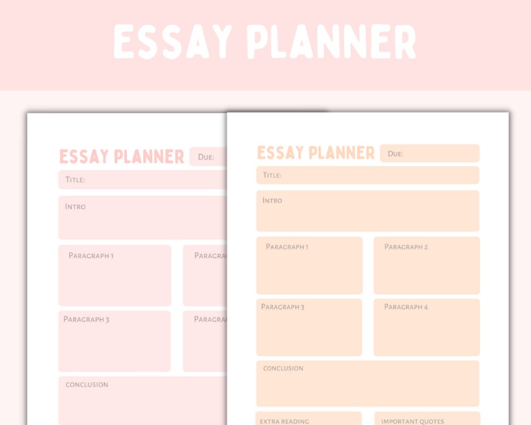 Essay Planner Printable Digital Essay Template Goodnotes Revision ...