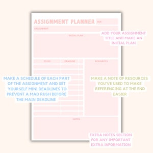 Assignment Progress Tracker, Digital Homework Planner, Digital Study ...