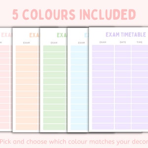 Exam Season Timetable Planner Printable Template Study PDF Printable ...