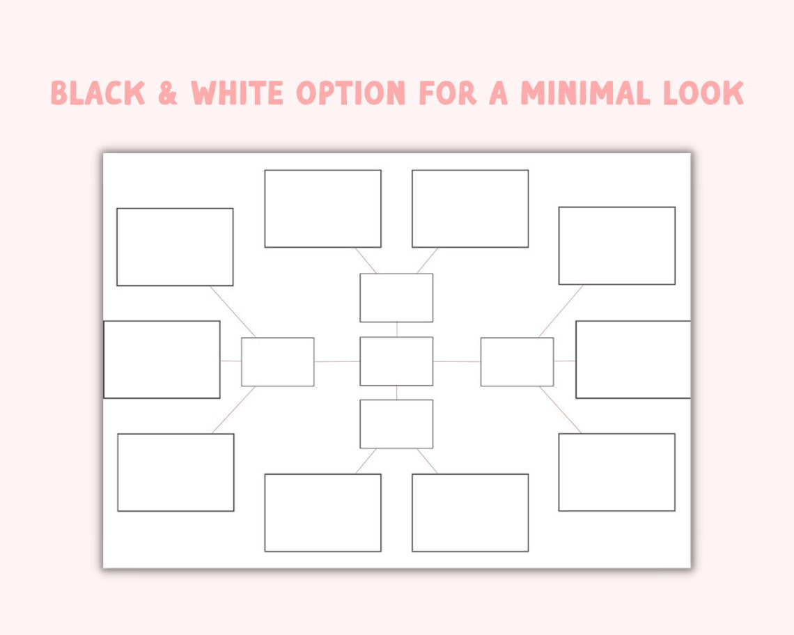Printable Mind Map Revision Planner Study Note Taking Template GCSE A ...