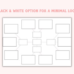 Printable Mind Map Revision Planner Study Note Taking Template GCSE A ...