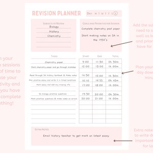 Exam Revision Printable Template Bundle Digital Study Resources ...