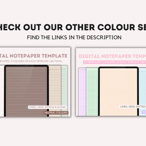 Aesthetic Note Taking Template, Digital Notepaper for Goodnotes ...