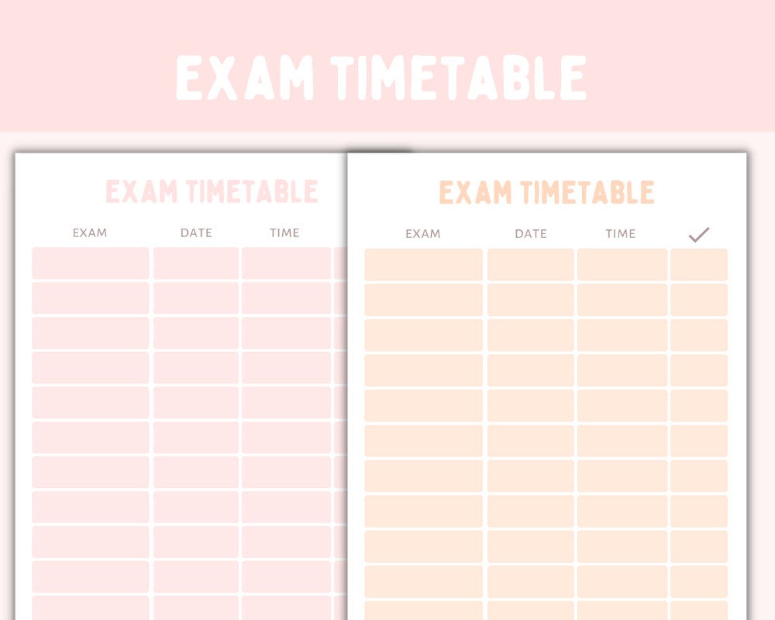 Exam Season Timetable Planner Printable Template Study PDF Printable ...