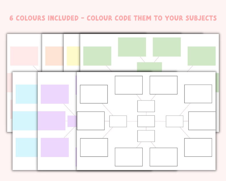 Printable Mind Map Revision Planner Study Note Taking Template GCSE A ...