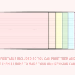Printable Revision Cards Digital Revision Resources Goodnotes Study ...