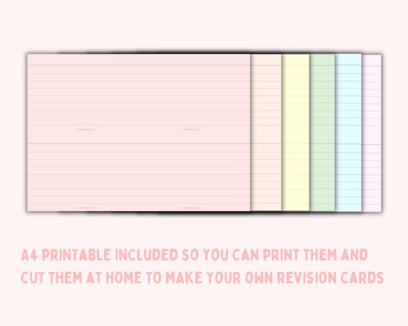 Printable Revision Cards Digital Revision Resources Goodnotes Study ...