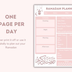 Ramadan Daily Journal Printable Digital Ramadan 2024 Planner Muslim ...