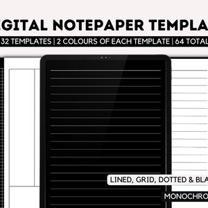 Aesthetic Note Taking Template, Digital Notepaper for Goodnotes ...