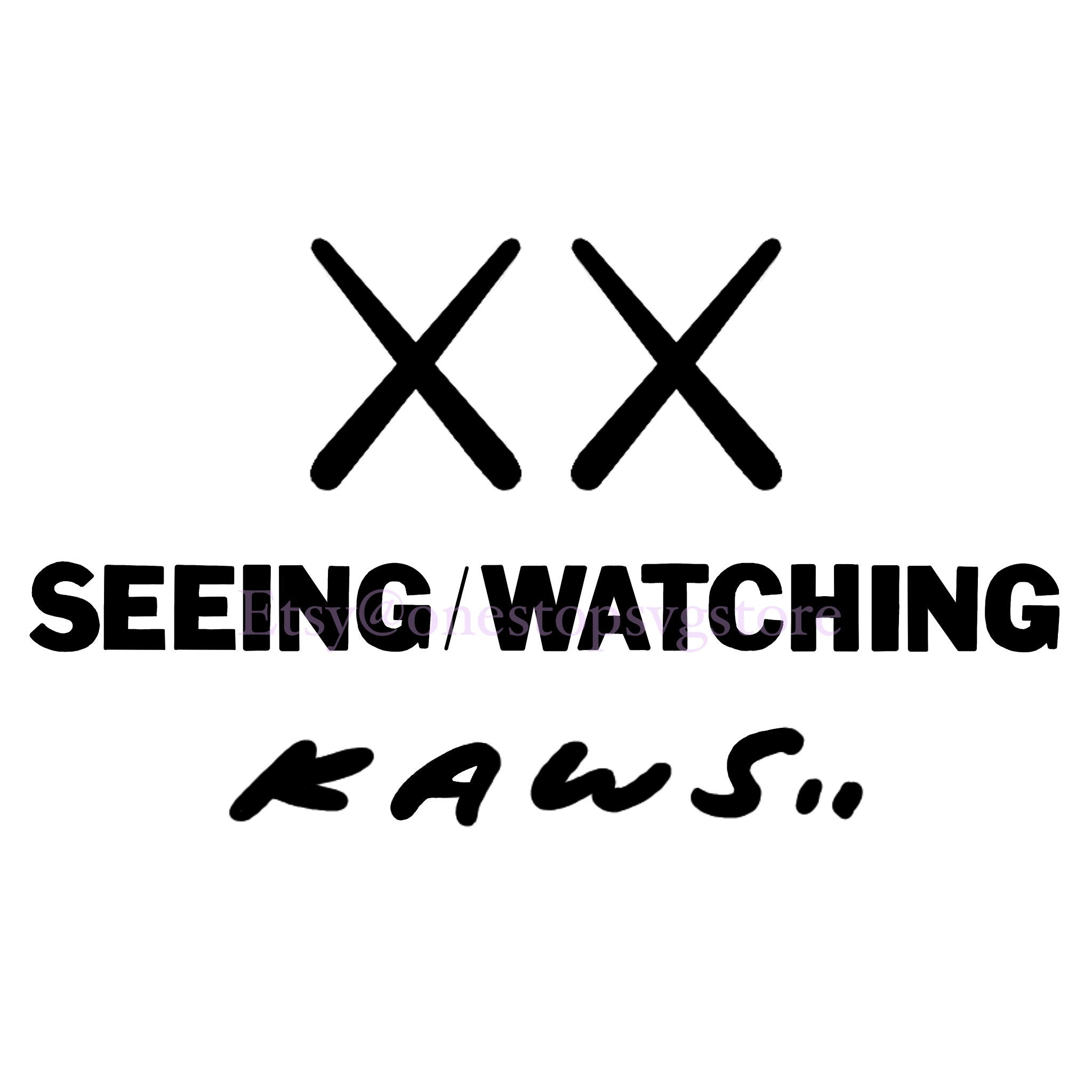 KAWS Logo PNG for Design Space SVG | Etsy