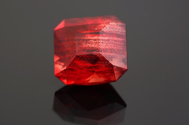 4A Deep Red, Oregon Sunstone 5.34ct Best Color. Corner Square - Etsy