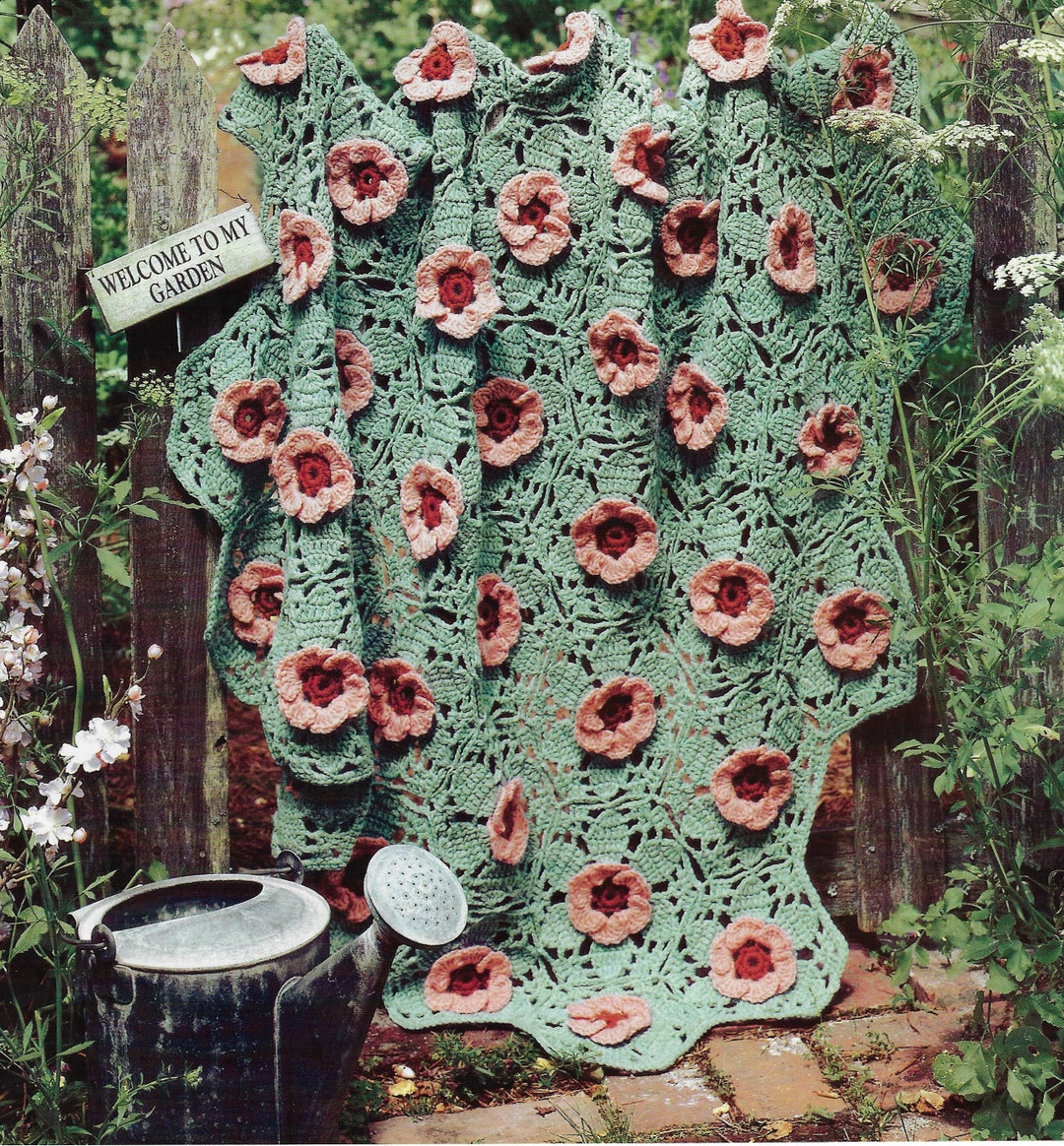 Crochet Vintage Primrose Patch Afghan Pattern 52" X 70" Instant PDF ...