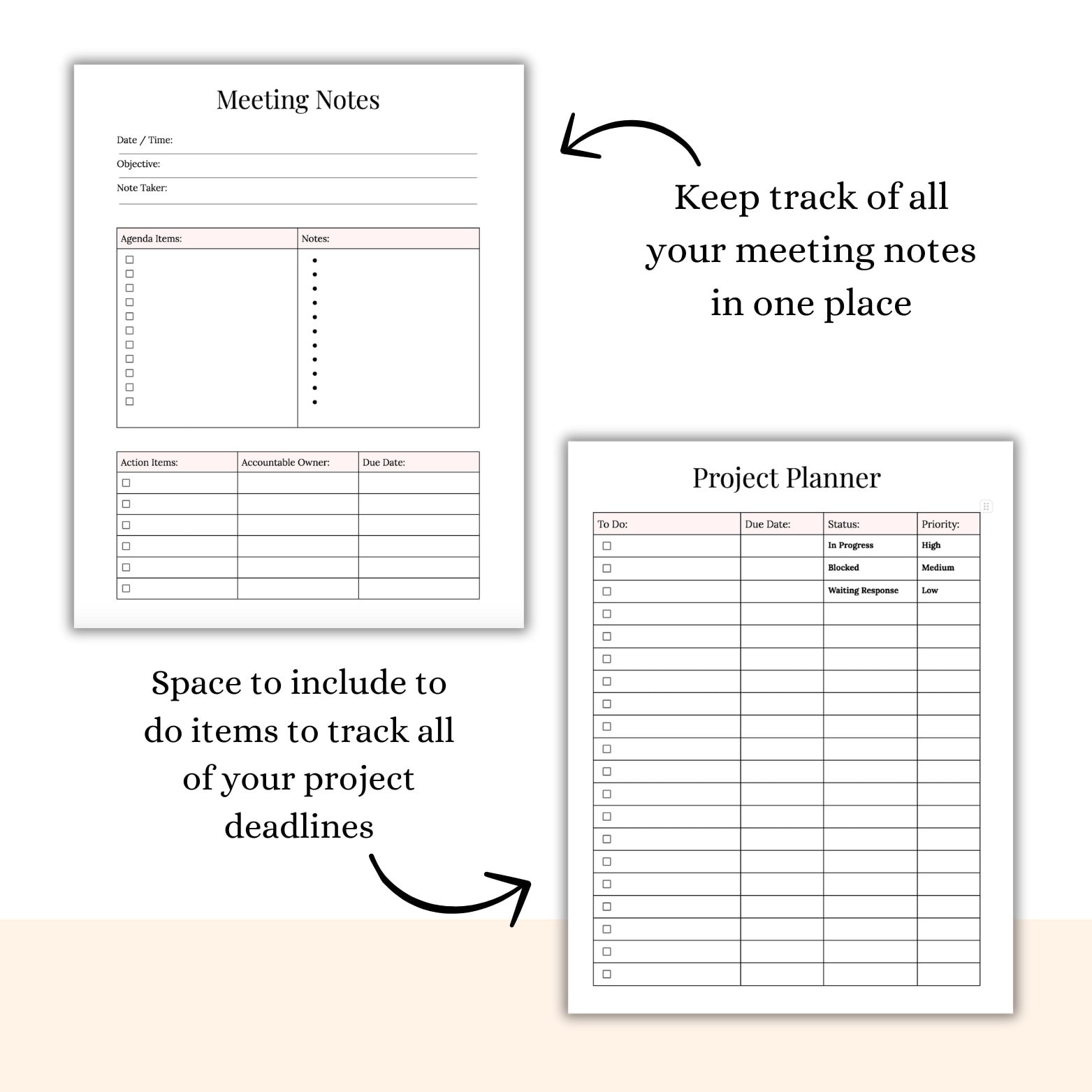 Ultimate Digital Productivity Planner Google Docs Bundle for Work ...