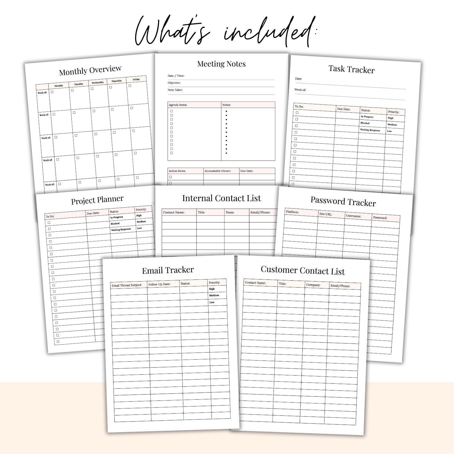 Ultimate Digital Productivity Planner Google Docs Bundle for Work ...